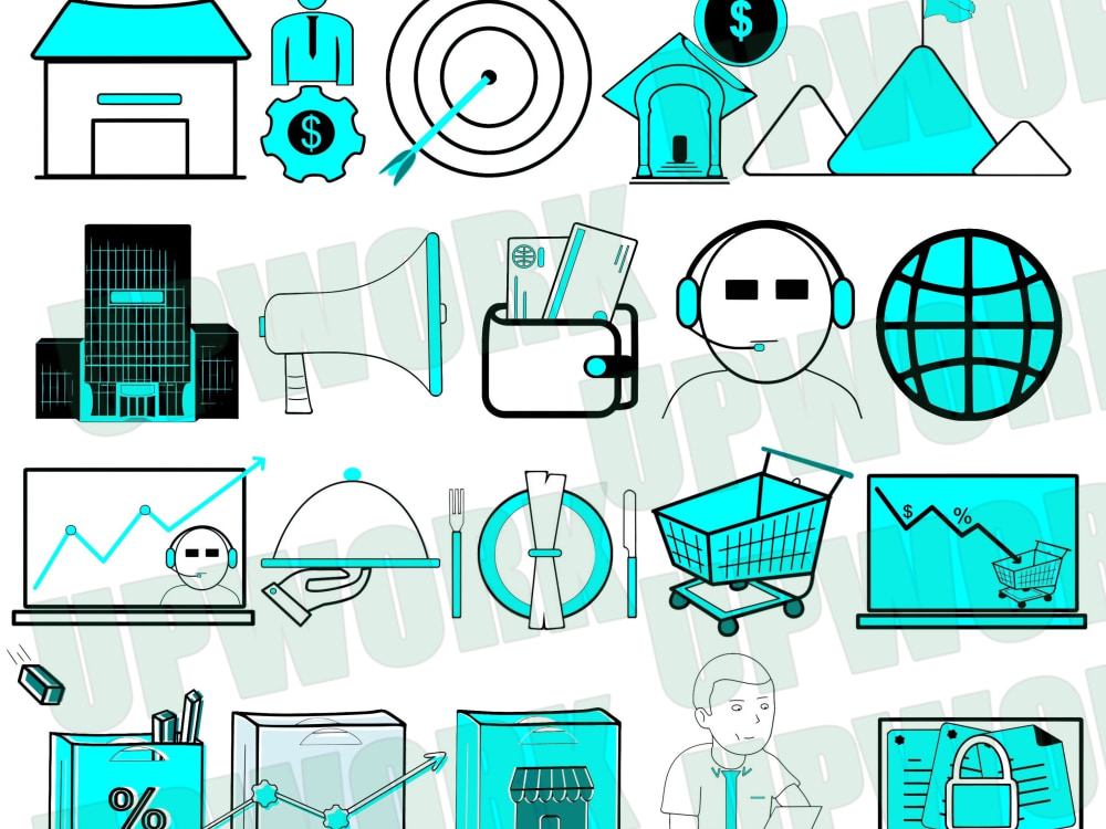 Icons - Vector personalized icons for website App or template. Icon ...