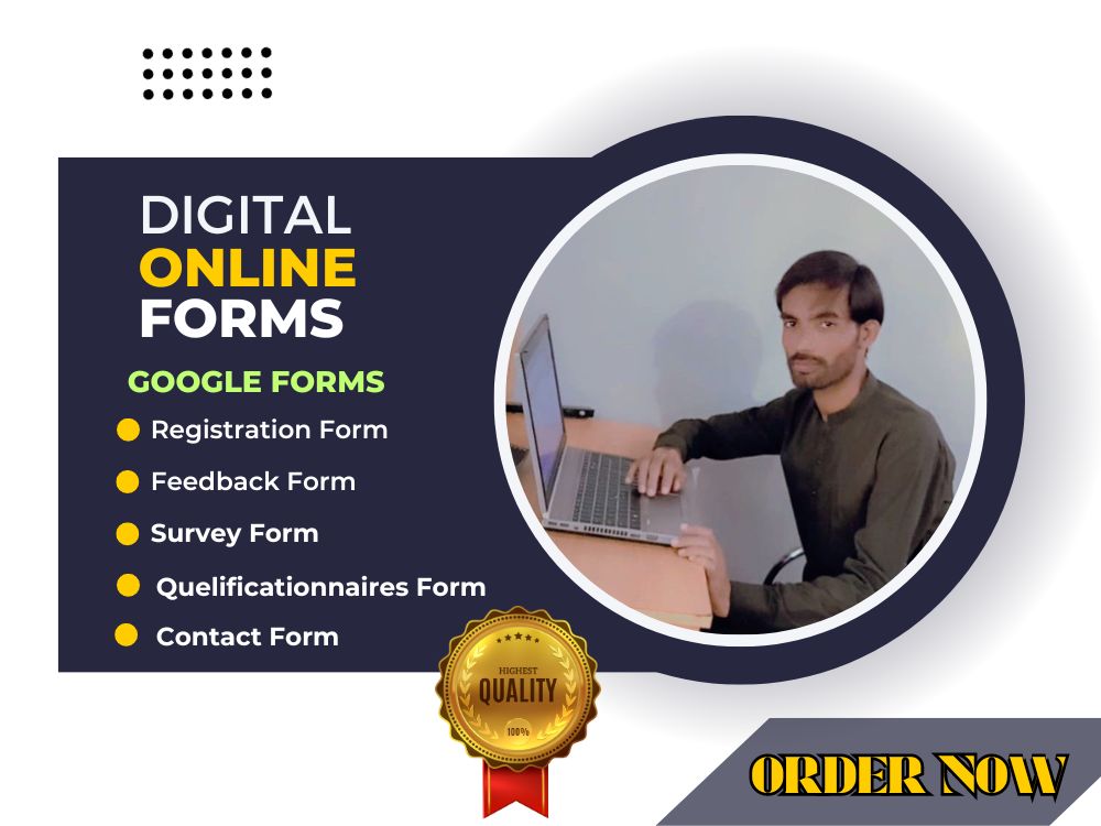 Make any type of online form, or survey using, google forms | Upwork