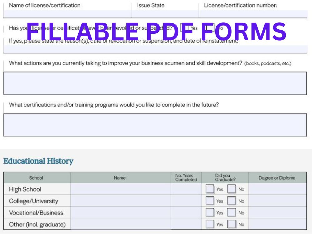 A professional looking fillable PDF form | Upwork