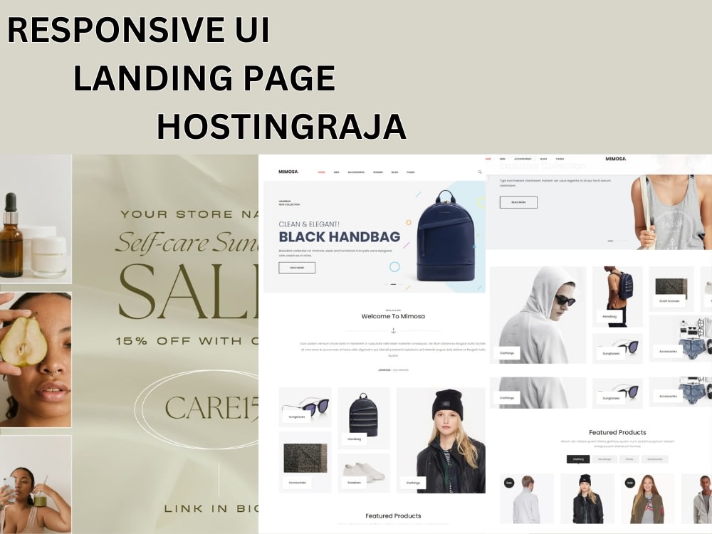 A Responsive UI Landing Page Service, Hosting Raja Design. | Upwork