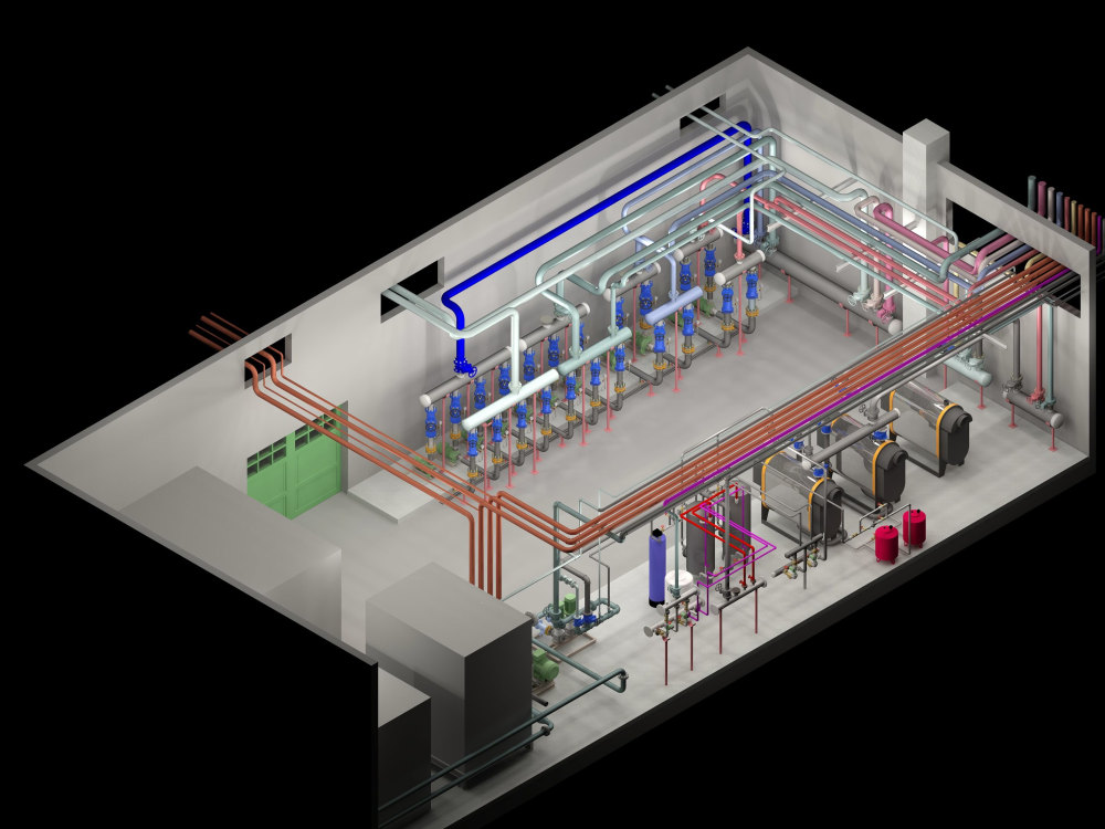 Boiler Room (Mechanical Room) 3D Modeling | Upwork