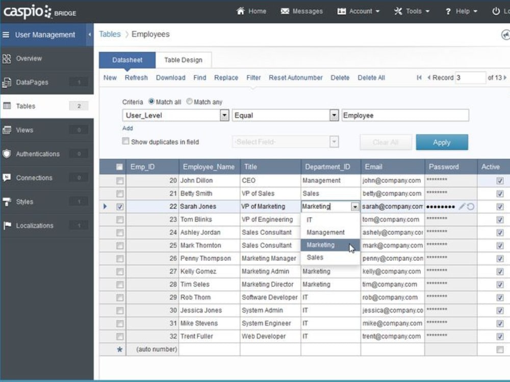 Caspio database design | Caspio database development | Upwork