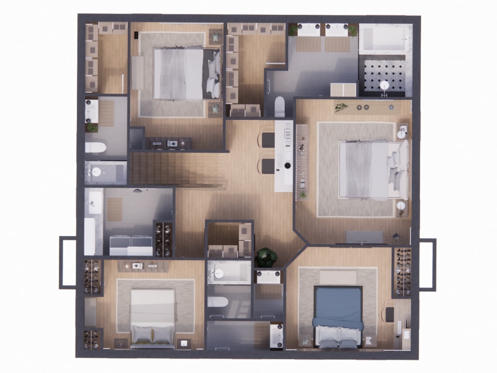 A 3D Model Floor Plan based on any architectural proposal. | Upwork