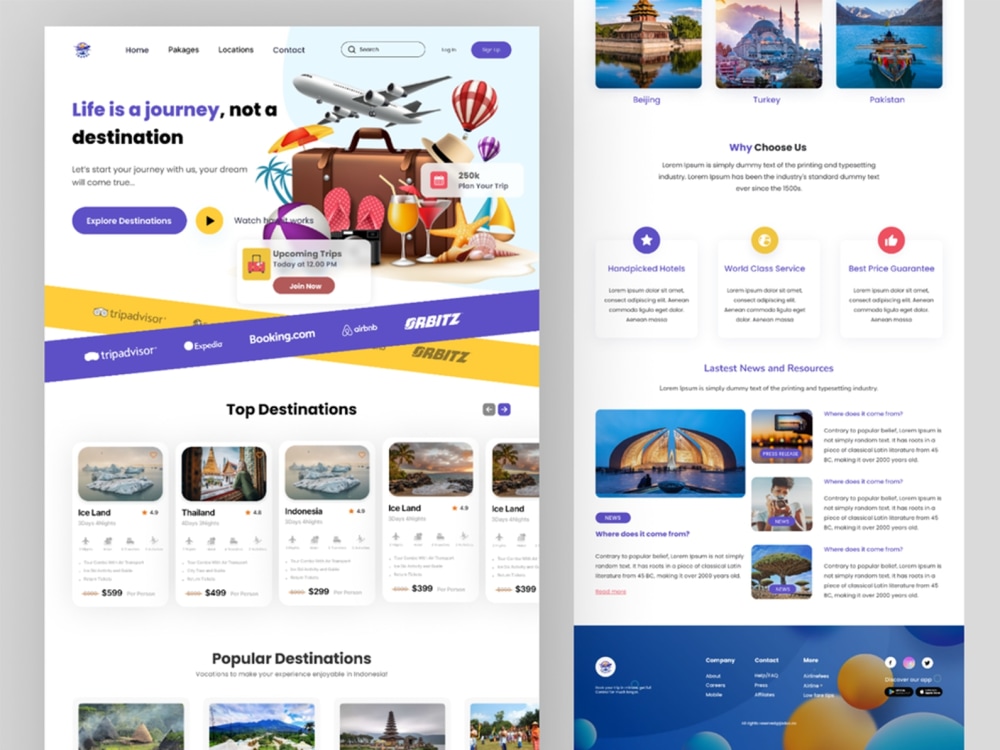 Travel agency wordpress website with Elementor pro | Upwork
