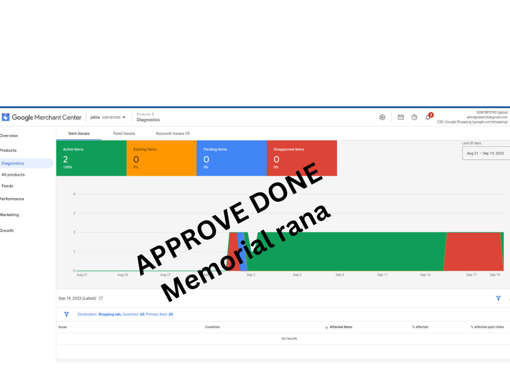 Setup, reactive, fix google merchant center suspension or ...
