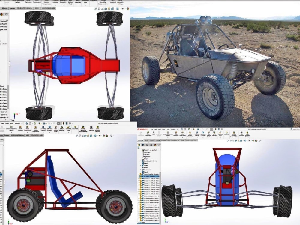 Working 3d model mechanical assembly in Solidworks Creo Fusion360 ...