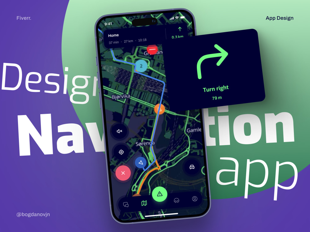Design geolocation/navigation, logistics, tracking, traffic, map/street ...