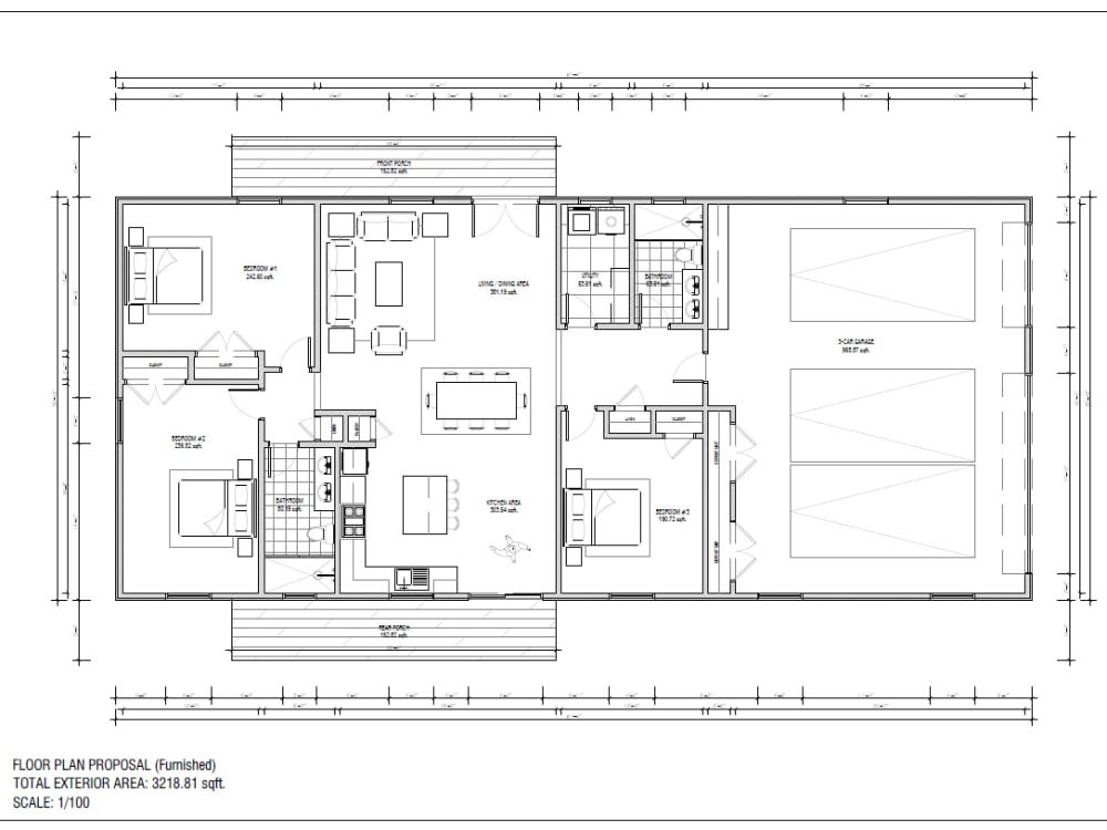A architectural 2D floor plan with AutoCAD | Upwork