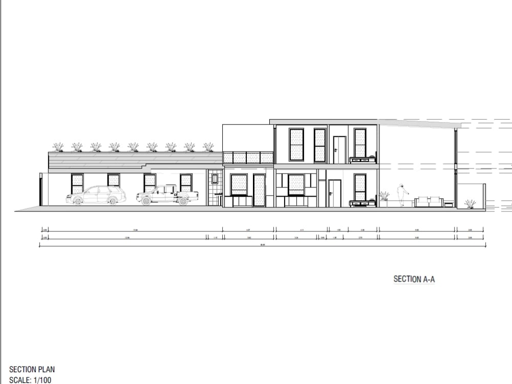 A architectural elevation or section plan with AutoCAD | Upwork