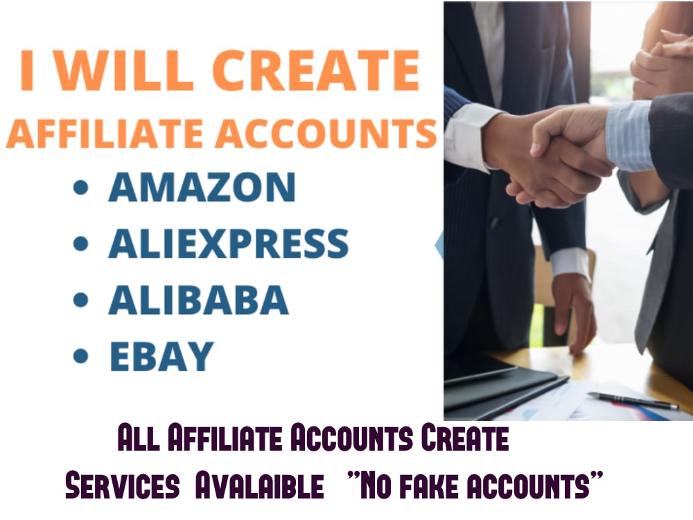 Affiliate accounts creator and manager| Amazon affiliates etc | Upwork