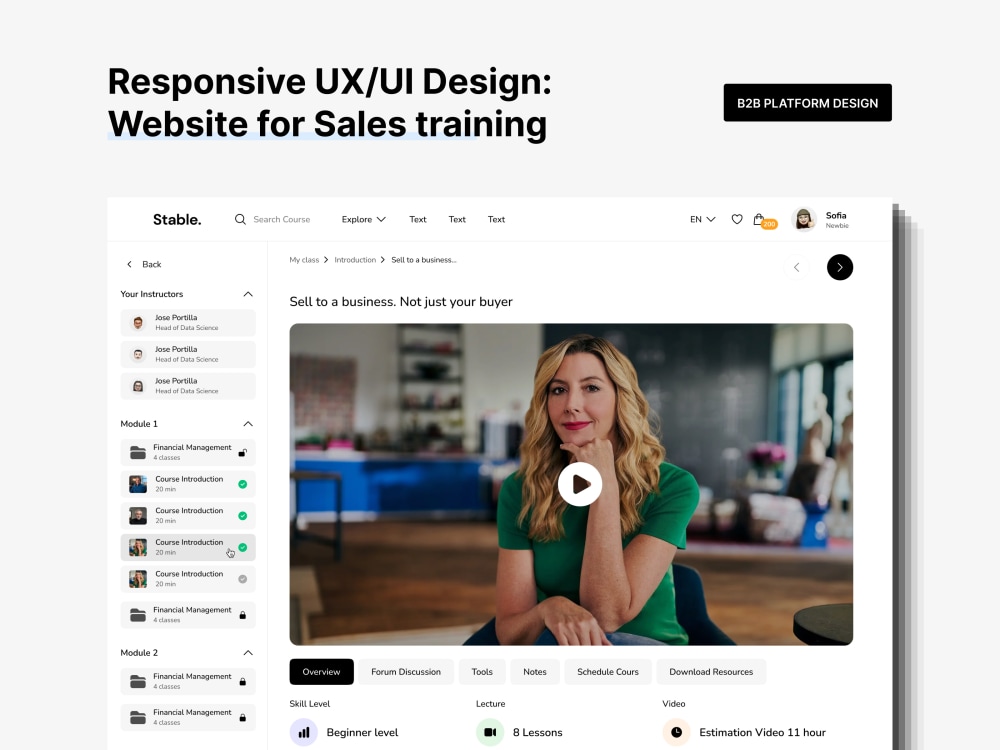 A Sales Training Platform with a Stunning Adaptive UI/UX Design | Figma ...
