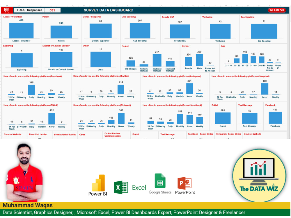 Professional excel dashboard, pivot table and formula | Upwork