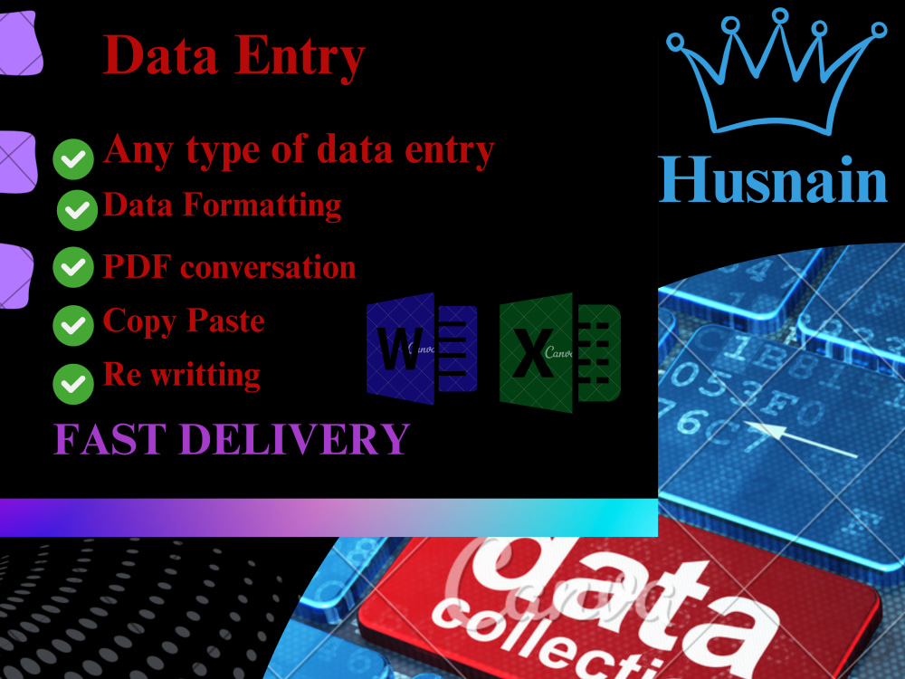 Data entry, data formatting, MS excel export. | Upwork