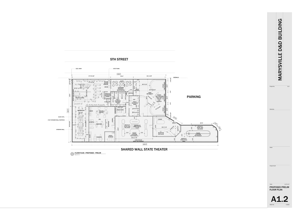 A to-scale floor plan with labels, dimensions, square footage, etc ...