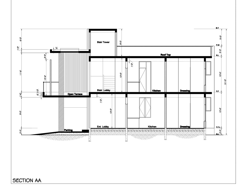 Complete set of floor plans,elevations and section . | Upwork
