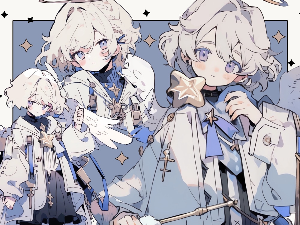 Custom vtuber, anime reference sheet illustration | Upwork