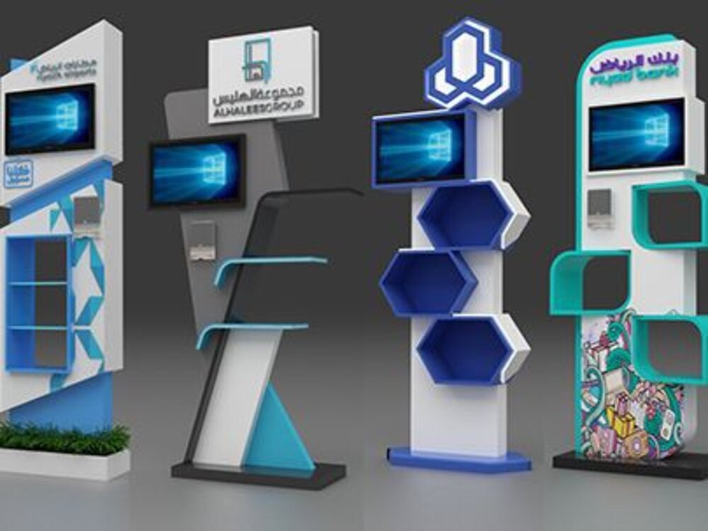 A perfect 3D exhibition kiosk tradeshow booth events marketing stand ...