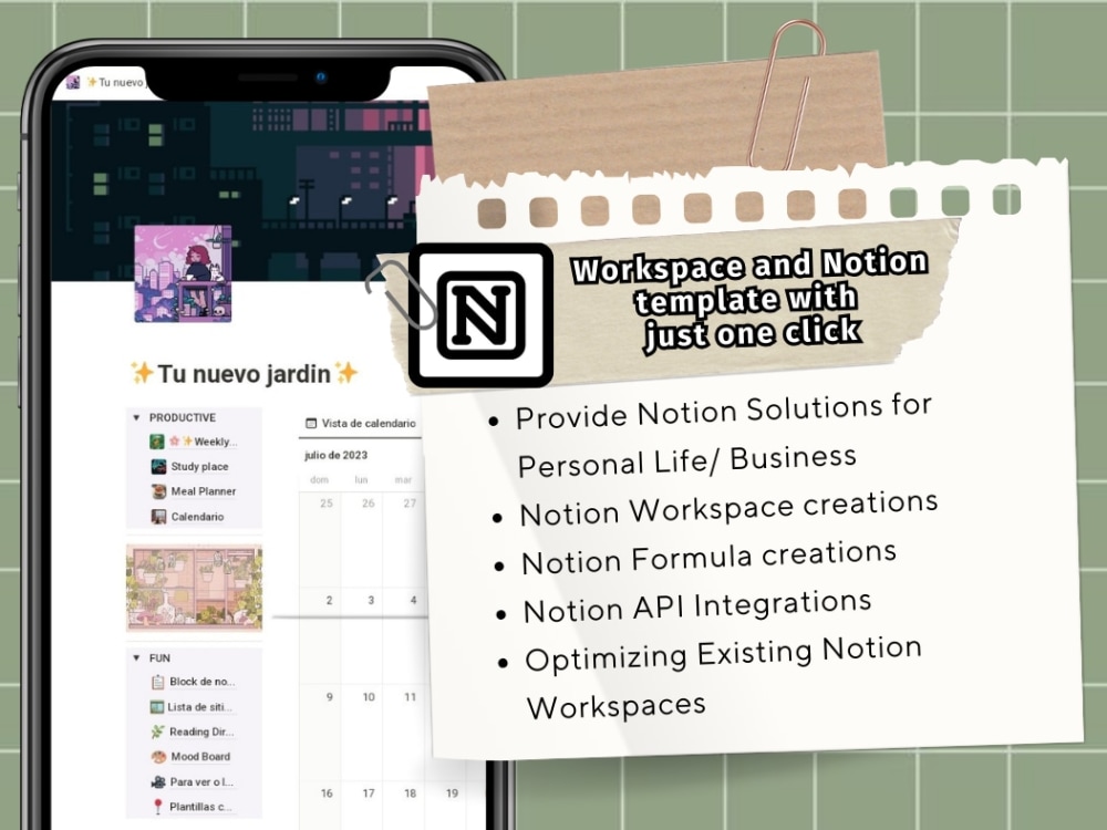 A notion workspace, template and more | Upwork