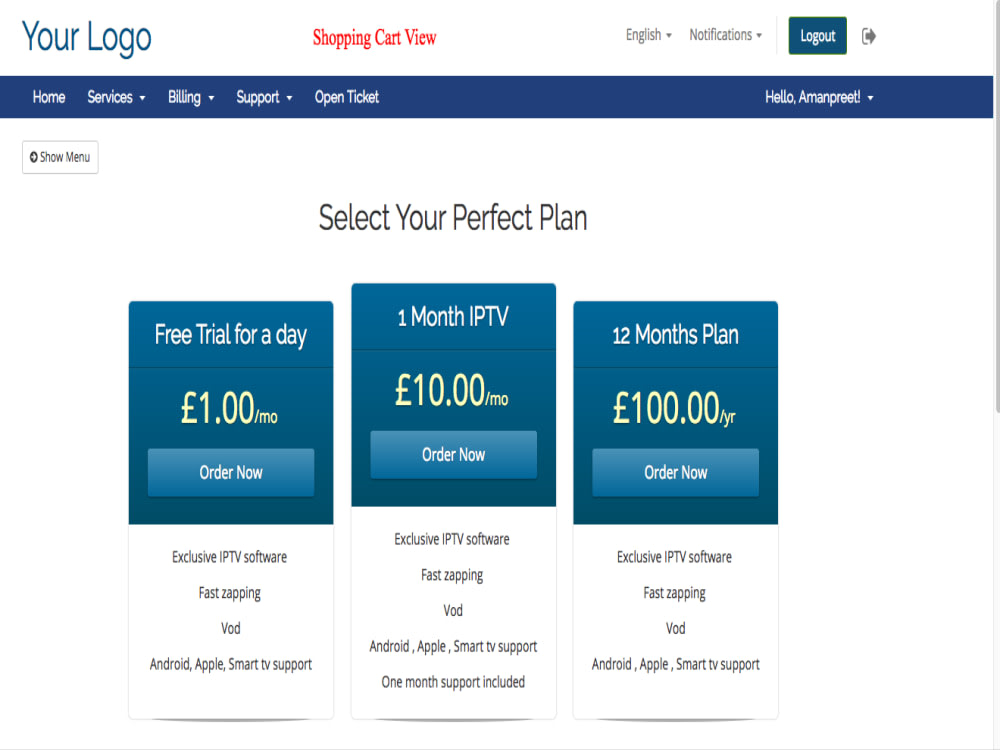Develop an automated auto billing system for your IPTV service | Upwork