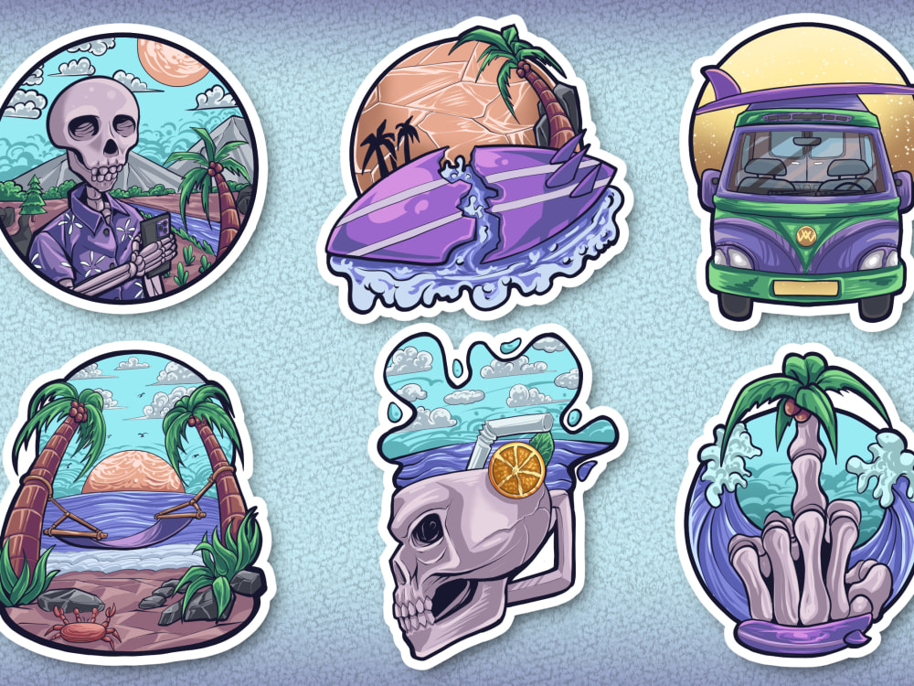 Amazing sticker design for your brand | Upwork