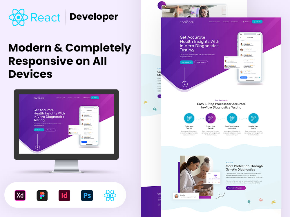 React JS | React Developer | Designs converted, Front End Developer ... React JS | React Developer | Designs converted, Front End Developer ...