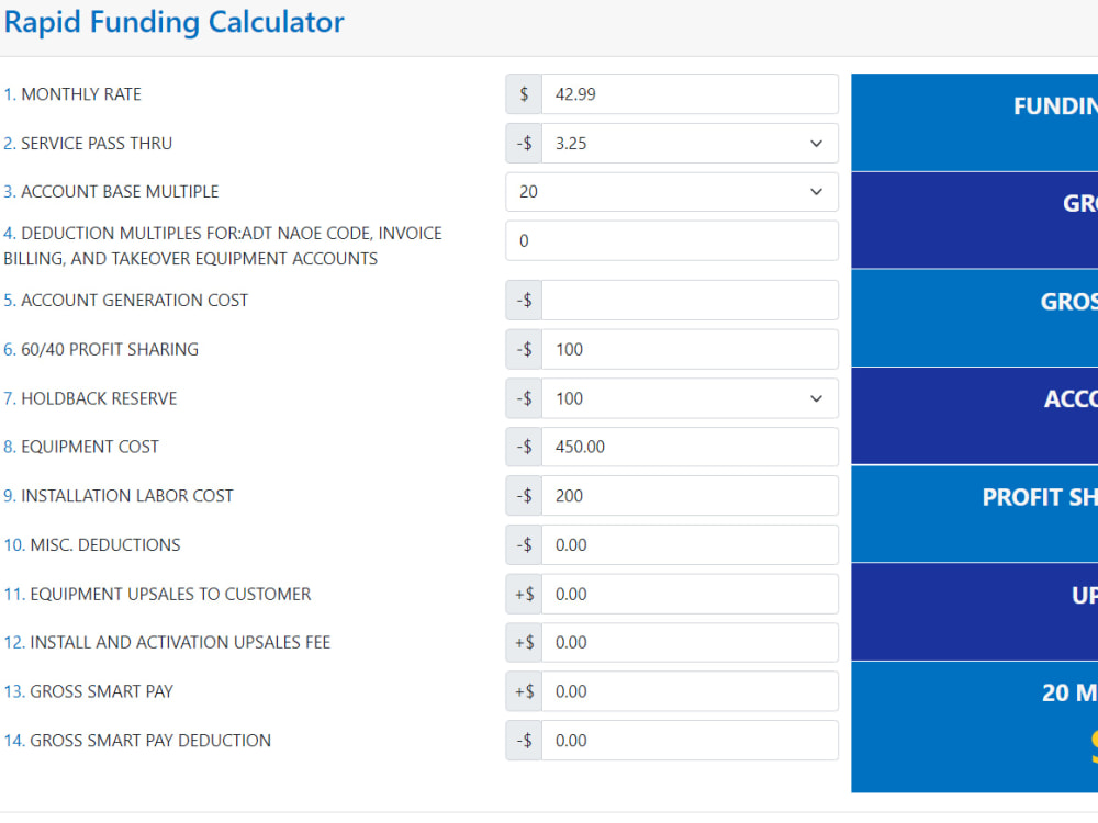 Custom web calculator for WordPress or any website | Upwork
