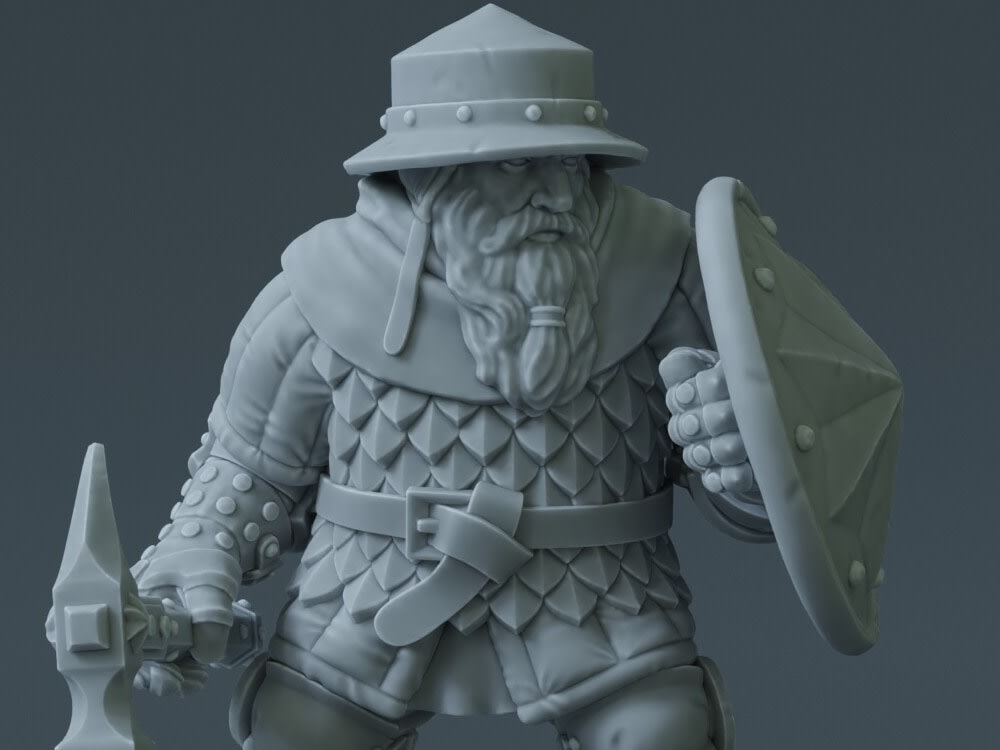 A fantastic sculpt 3D miniatures for DND, 3D printing, Warhammer ...
