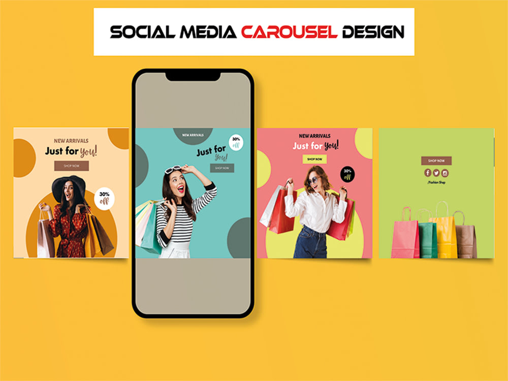 Social media post designs, Facebook Instagram LinkedIn carousel ads | Upwork