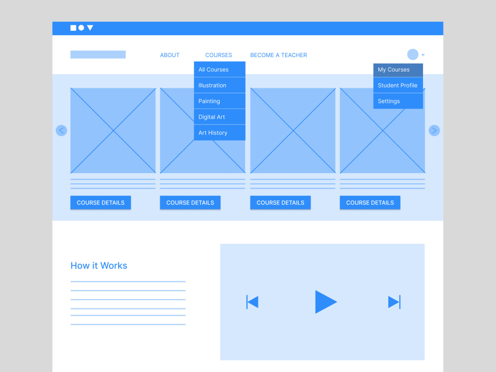 Figma wireframe designs for your application or website | Upwork