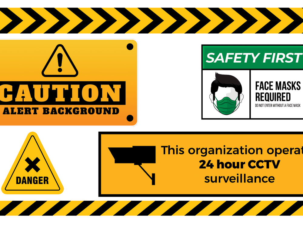Caution sign Safety board Warning and Hazard Poster Designs | Upwork