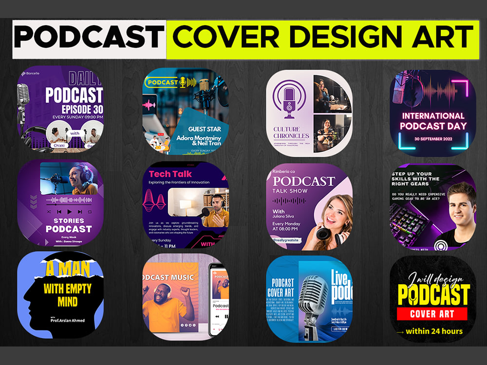 Podcast post cover design with precision | Upwork
