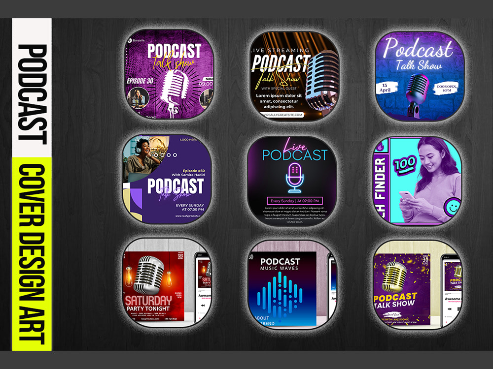 Podcast post cover design with precision | Upwork