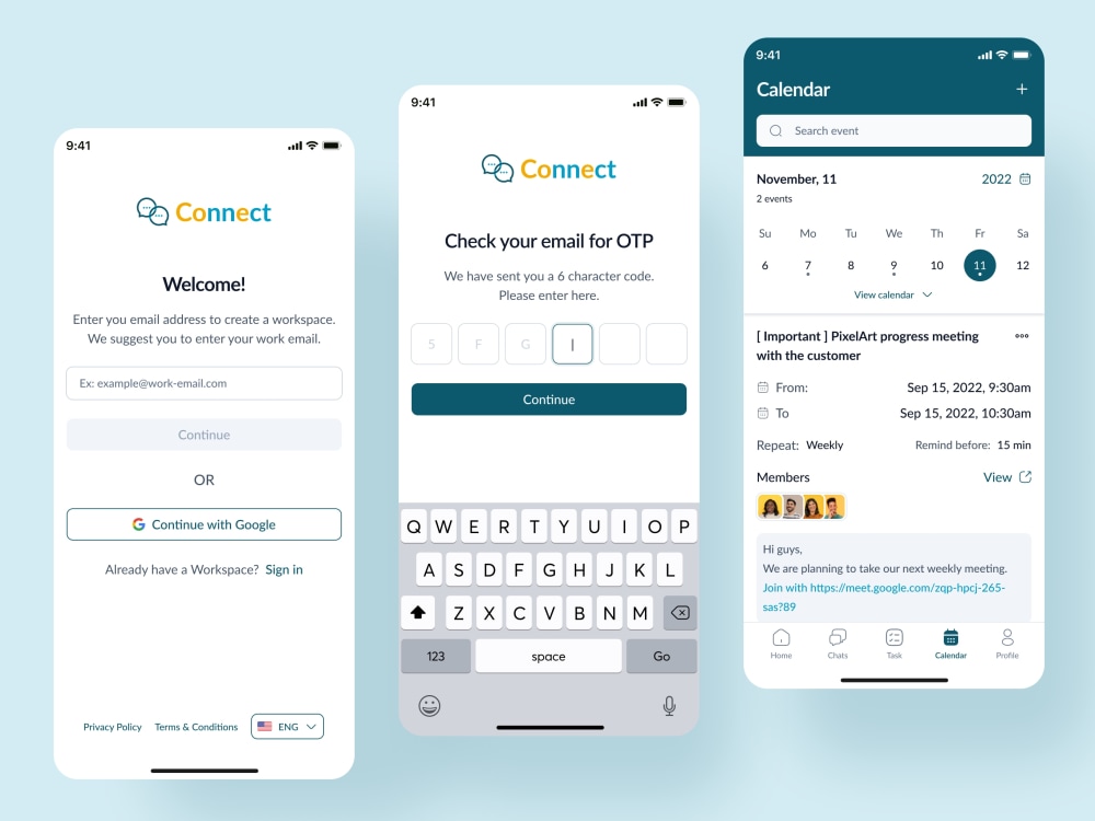 Mobile app UI/UX for dark mode and light mode | Upwork