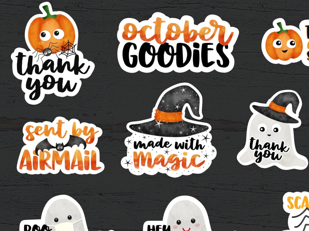 Spooktacular Motivational Sticker Set: Halloween-Inspired Boosters | Upwork