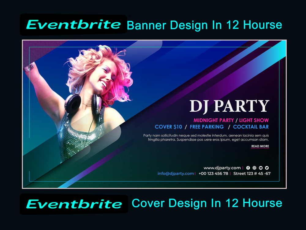 I Will Do Modern Professional Eventbrite Banner, Cover Design | Upwork
