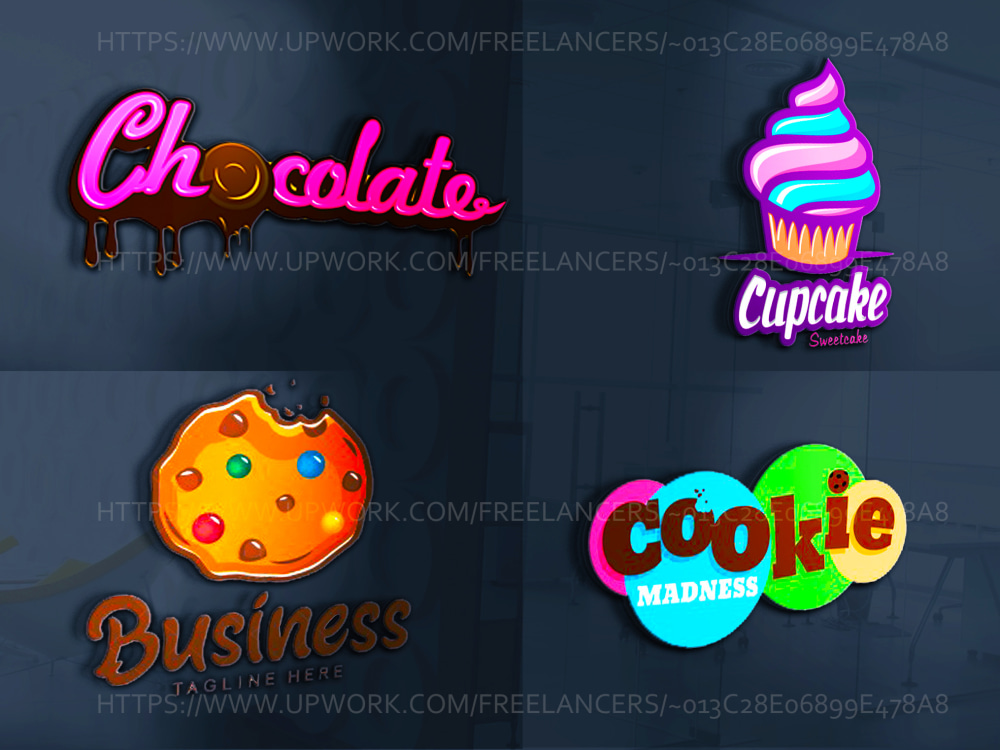 Candy, sweets, chocolate, bakery, fruit, juice and food logo design ...