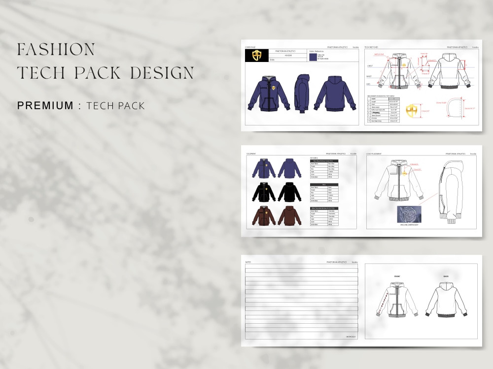 Professional fashion tech pack or garment tech pack | Upwork