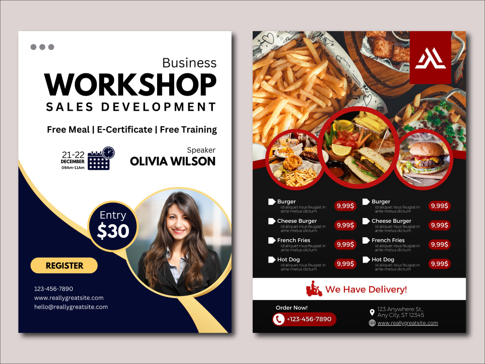 Eye-catching flyer design, medical flyer, corporate flyer, food flyer ...