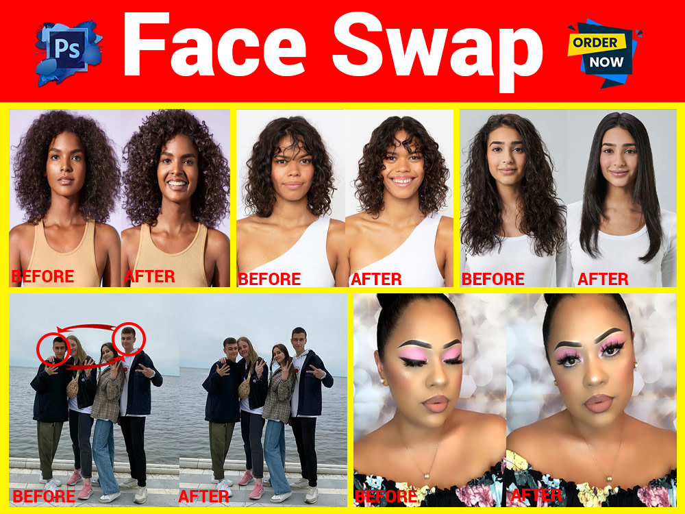 Realistic photo manipulation, head replacement and body change ...