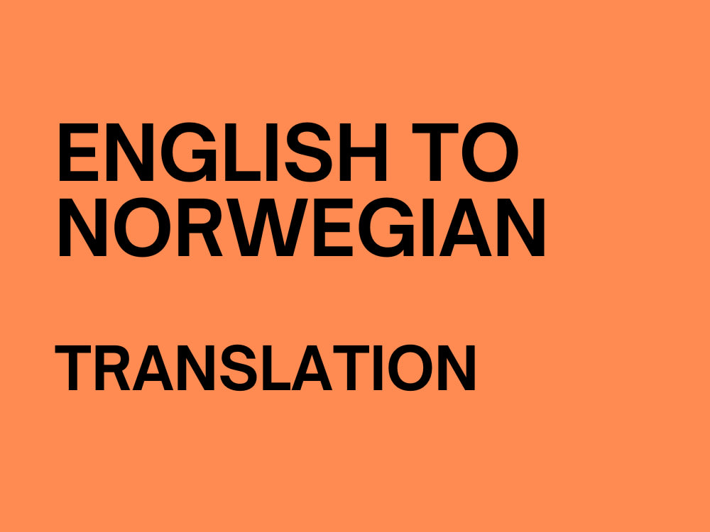 A translated script from English to Norwegian | Upwork