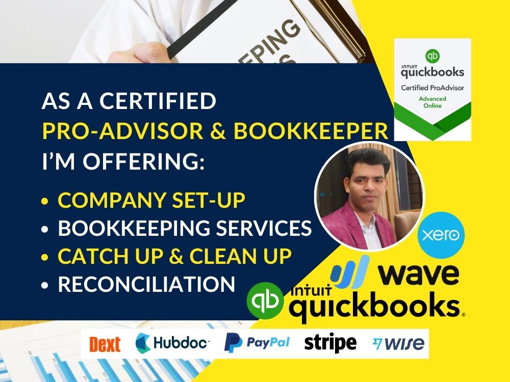 Clean up, bookkeeping, bank reconciliation in QBO, Xero, Wave | Upwork