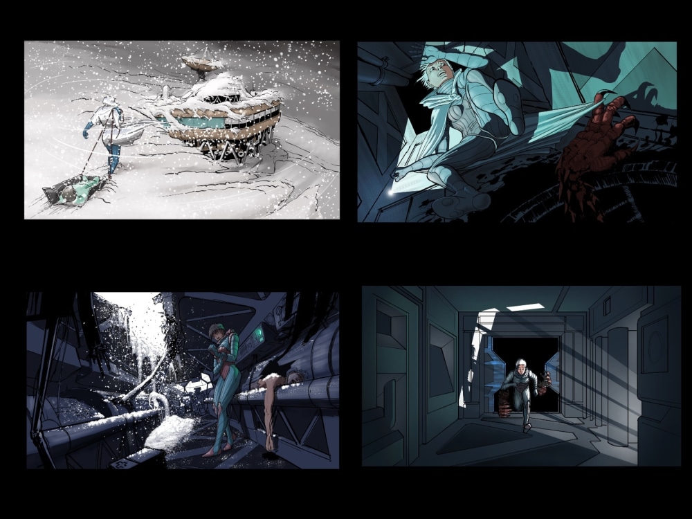 A professional colored storyboard | Upwork