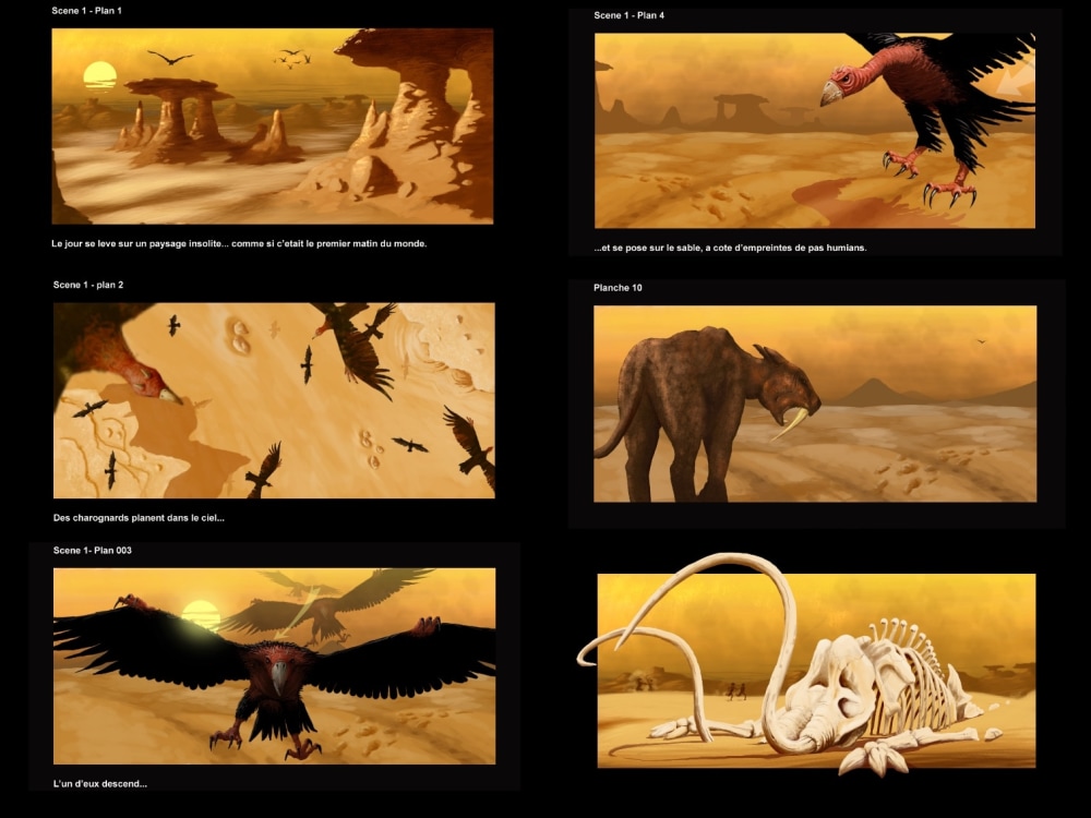 A professional colored storyboard | Upwork