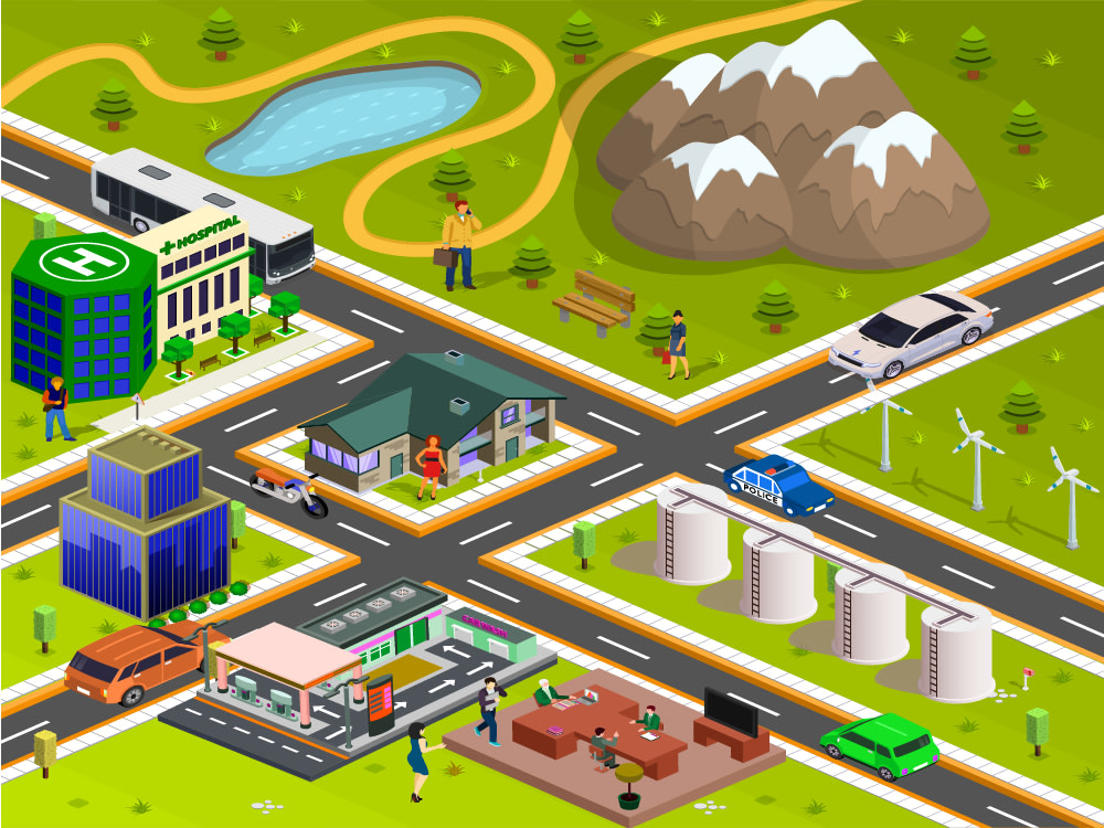 Excellent isometric illustration or map all the professional way | Upwork