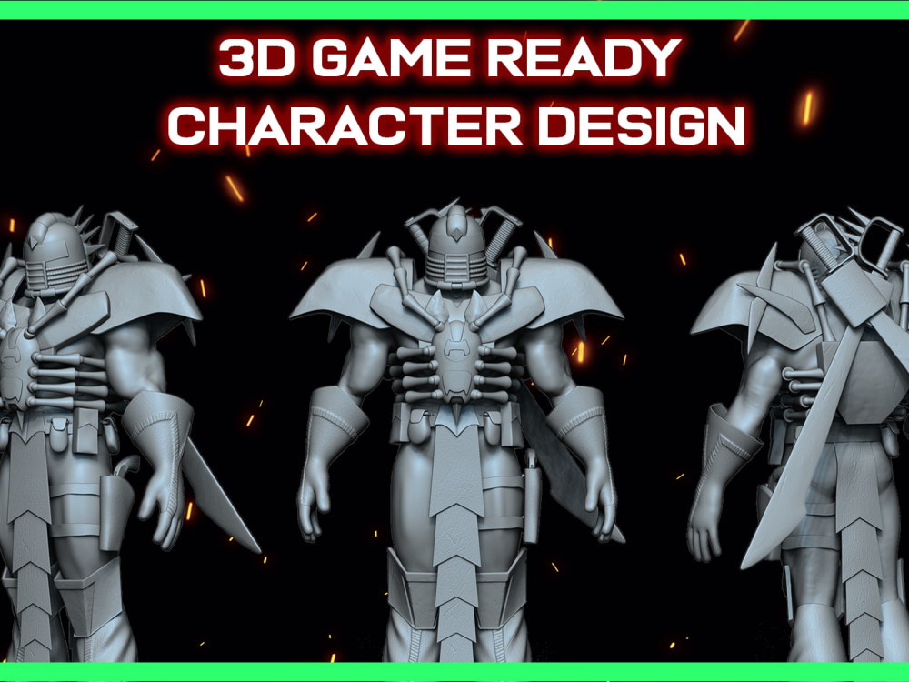 3d game ready character design | Upwork