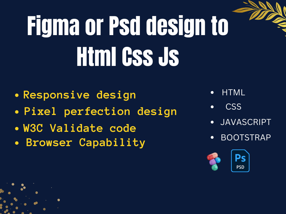 Figma or Psd to Html Css Js | Responsive Html Website | Upwork