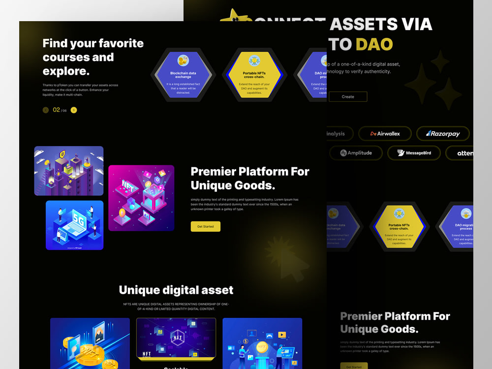 NFT Website UI Design | NFT Landing Page | NFT Home Page Design | NFT Figma | Upwork