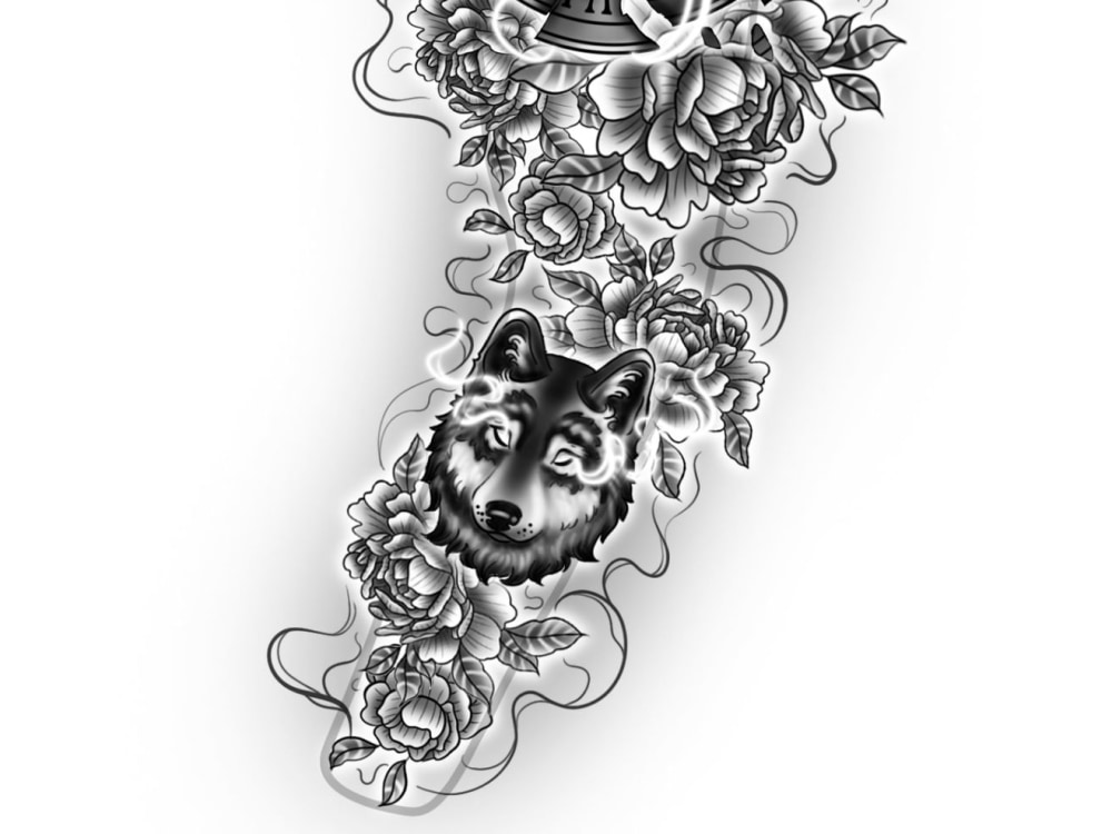 A professional custom tattoo design in neo-traditional style | Upwork