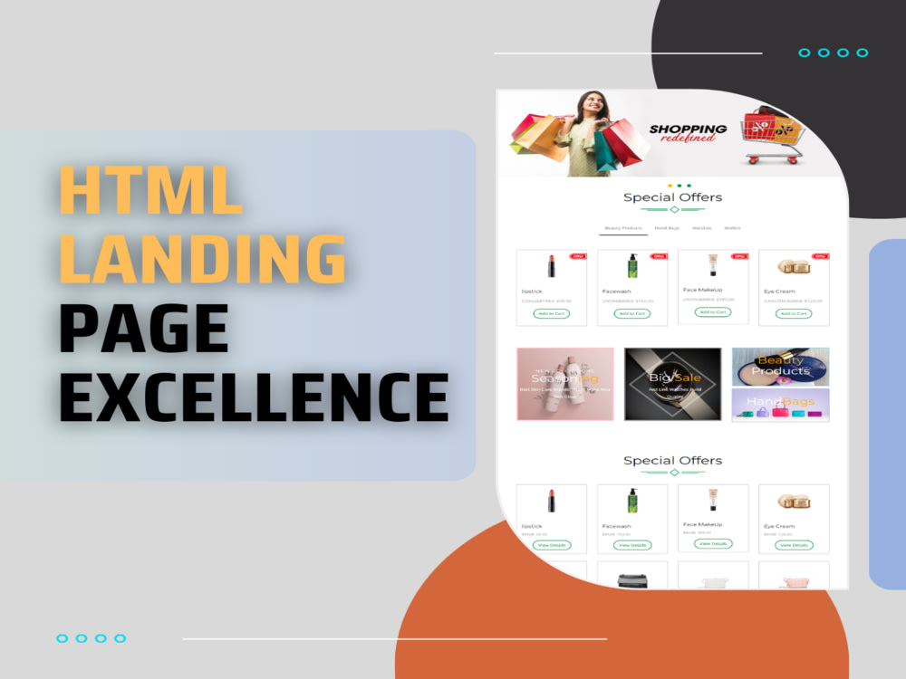 A professional HTML Landing Page | Upwork