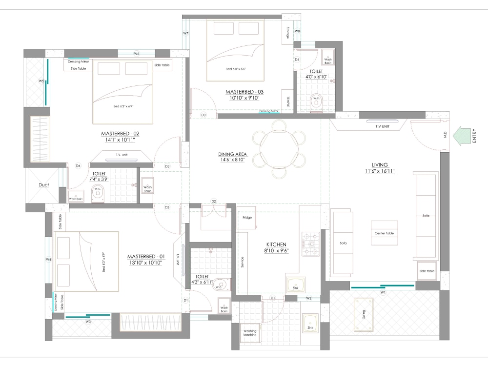 An Architectural drawing, Design, Floor Plan Design and Interior ...